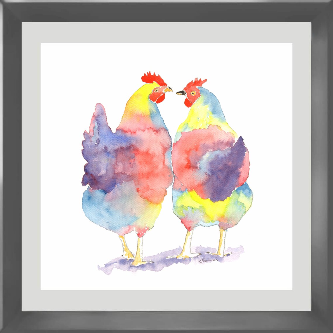 Chatting Hens, Chicken Pictures Gifts for the Chicken Lover, Hen Gifts ...