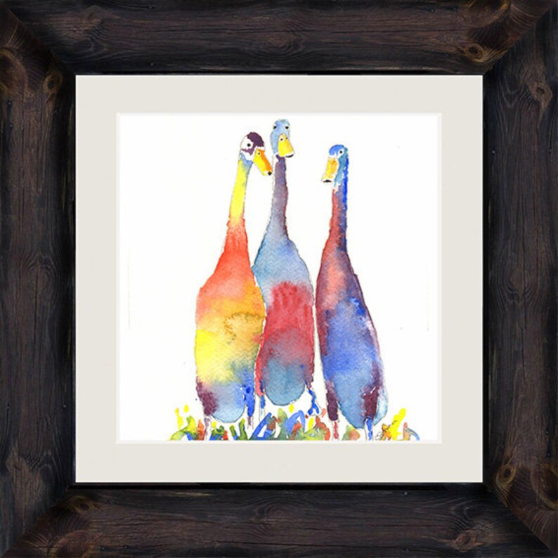 Paintings of Ducks Indian Runner Duck Pictures Contemporary - Etsy UK