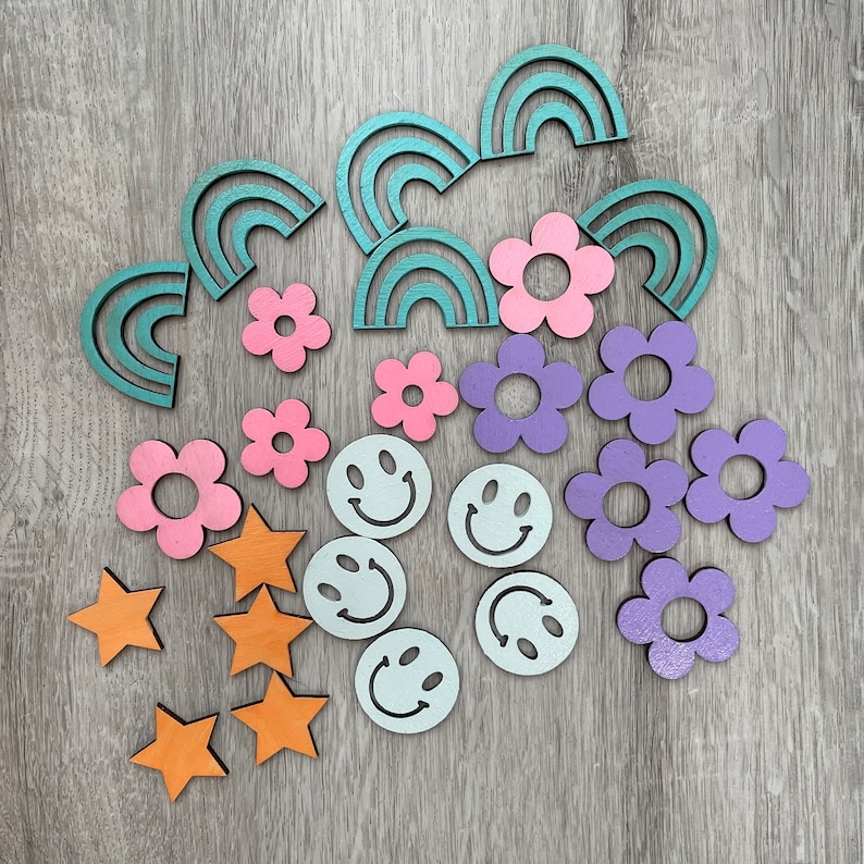 Instant Digital Download, Happy Rainbow Reward Tokens, SVG Format ...