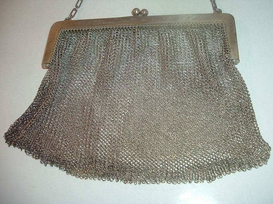 Vintage Signed Sterling Mesh Bag or Purse