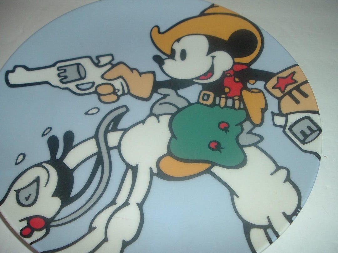 Disney Classics Mickey Mouse Cowboy Plate by Brenda White - Etsy