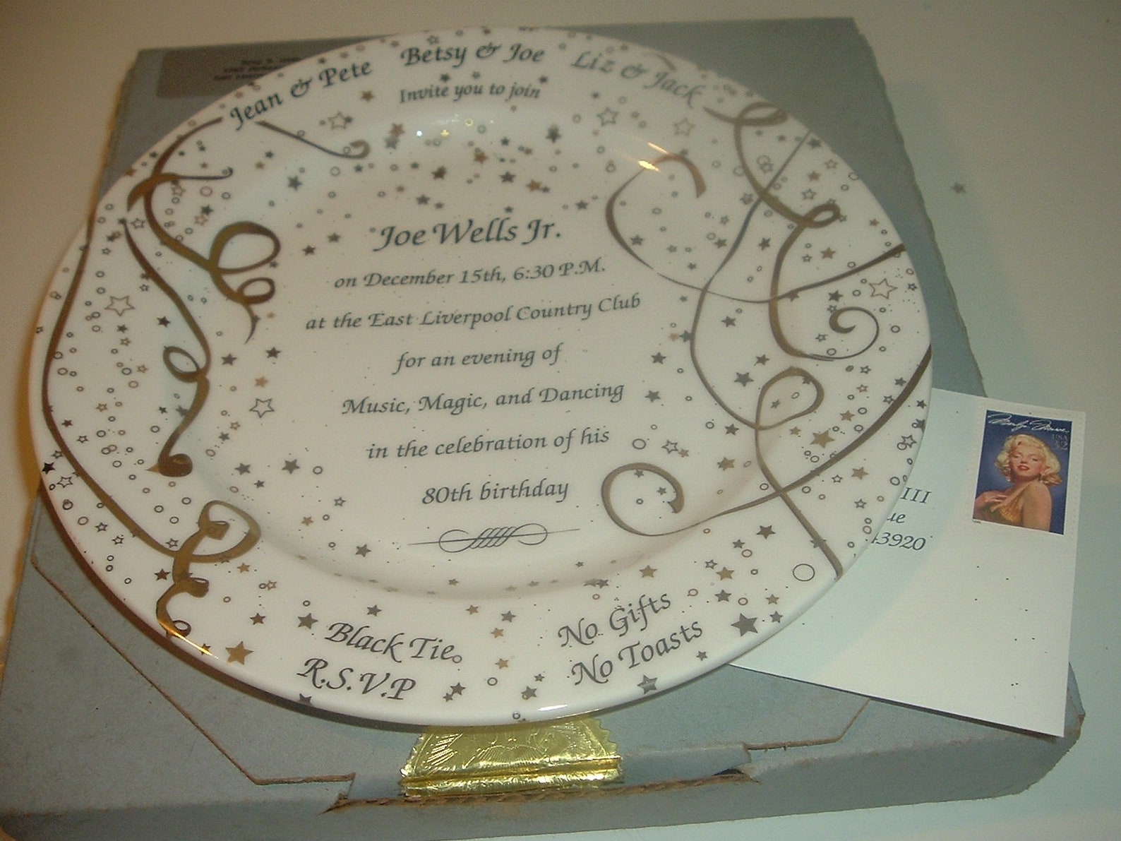 Homer Laughlin Birthday Invitation Plate in Original Box With - Etsy