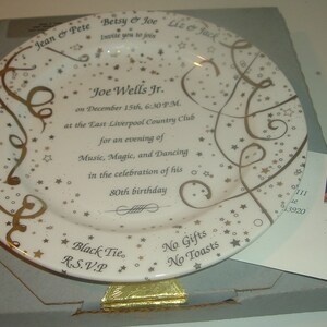 Homer Laughlin Birthday Invitation Plate in Original Box With RSVP - Etsy