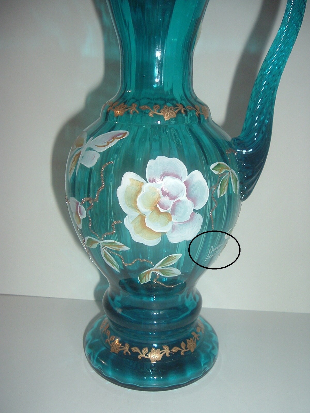 Fenton Glass New Century Artist & Bill Fenton signed Handpainted ...