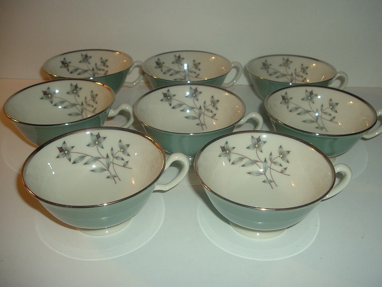 8 Lenox Kingsley Cups and Saucers 16 pieces in all