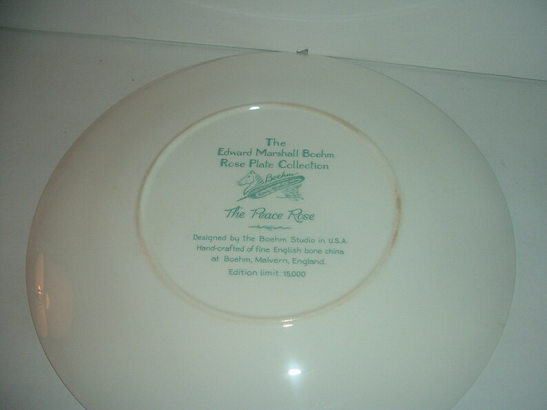 Boehm Peace Rose Collection Plate - Etsy