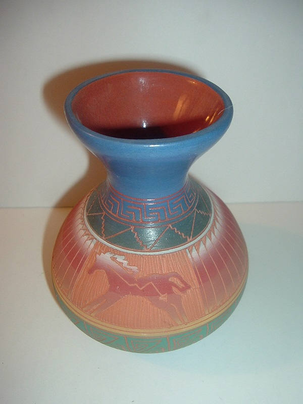 Signed E Gray Navajo Pottery Vase