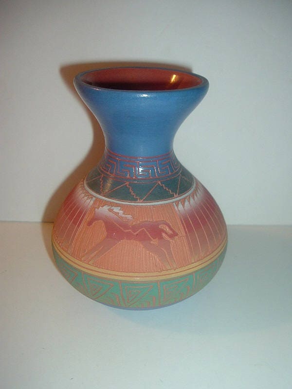 Signed E Gray Navajo Pottery Vase
