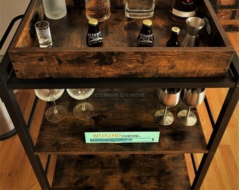 Rustic Bar Cart - Etsy