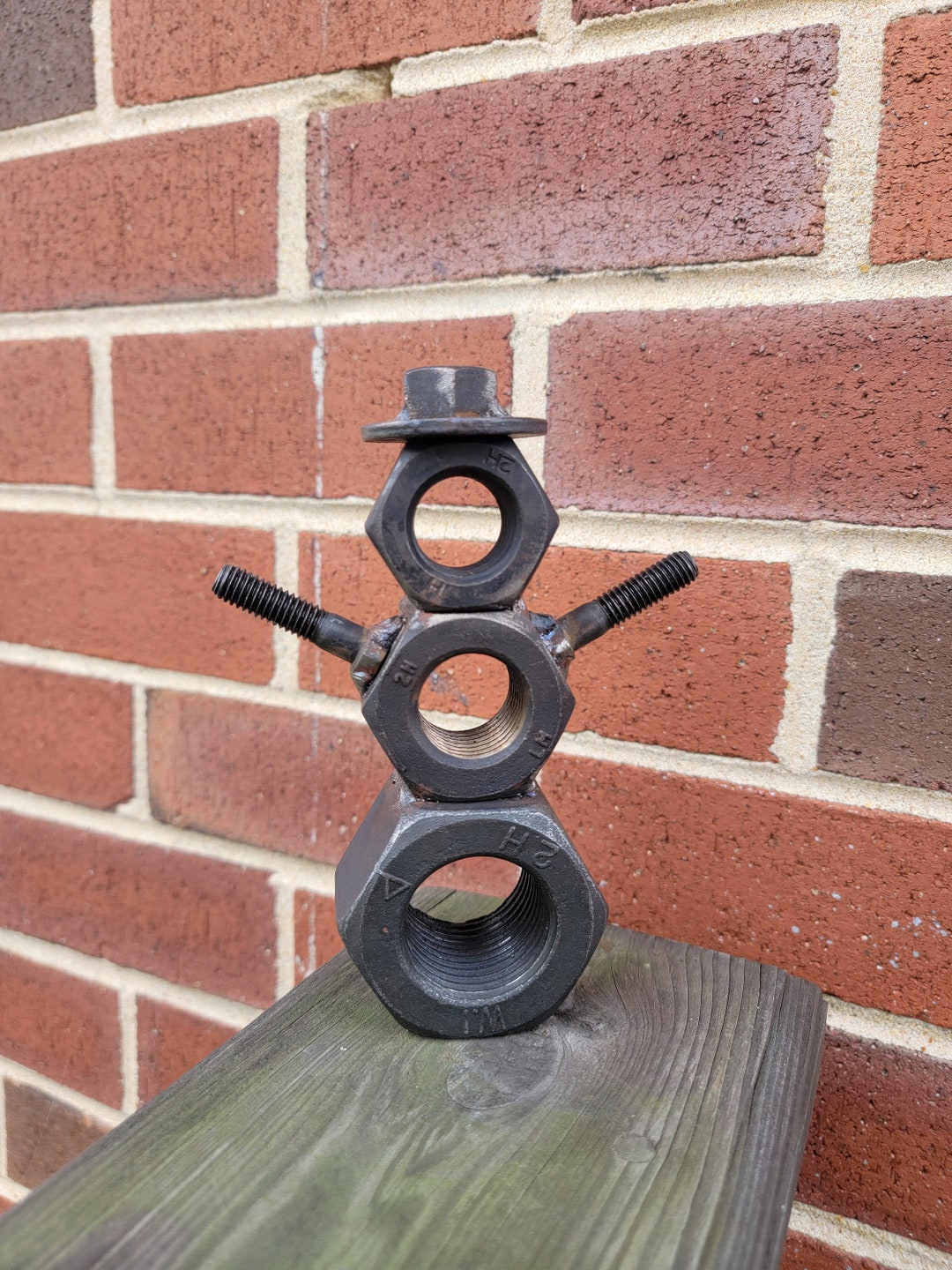 Snowman Statue Welded Metal Winter Holiday Art - Etsy UK