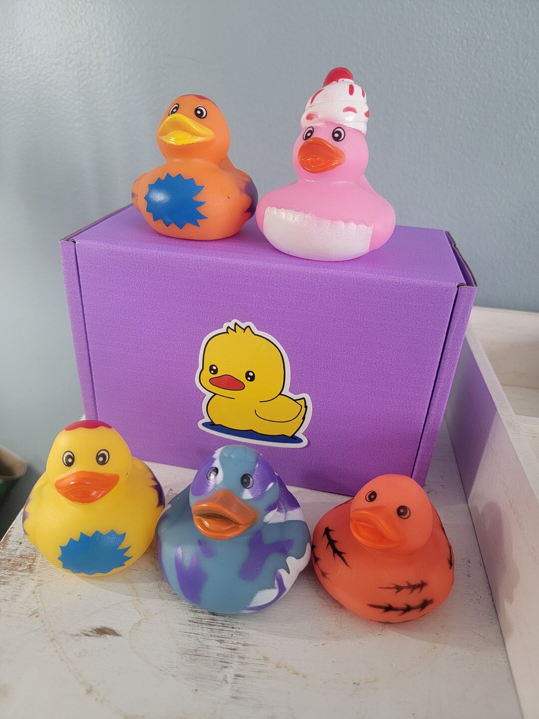 Happy Birthday DUCK BOX, Purple Birthday Gift Box - Etsy