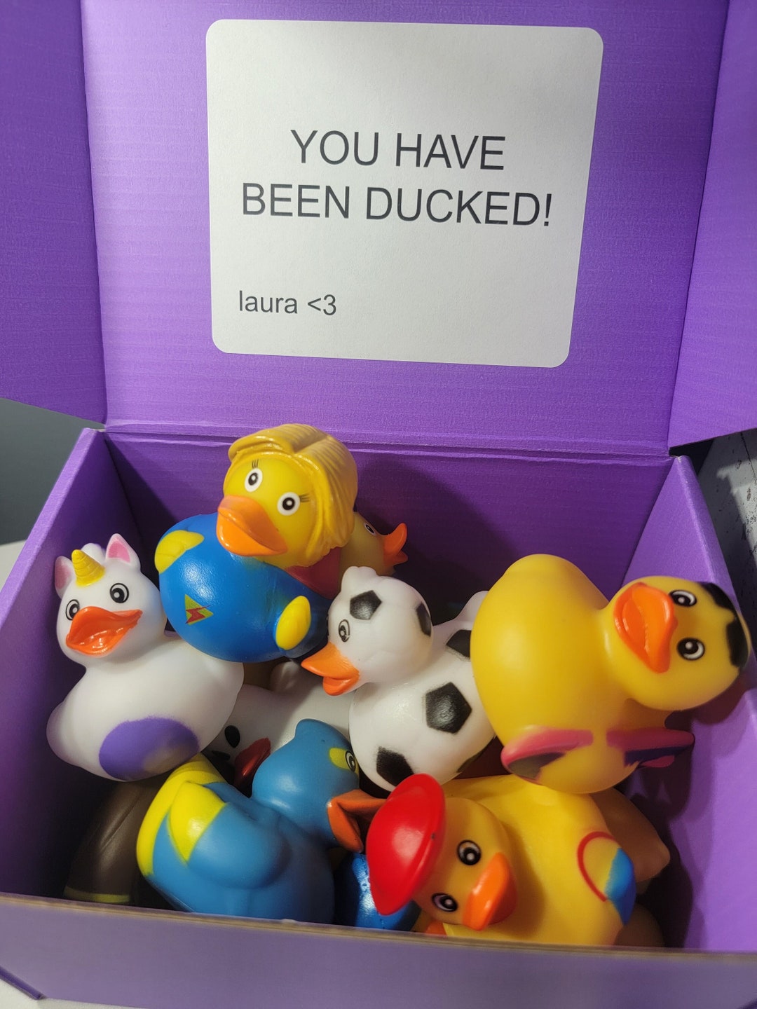 DUCK BOX 5 You Have Been Ducked. Rubber Duck Box - Etsy