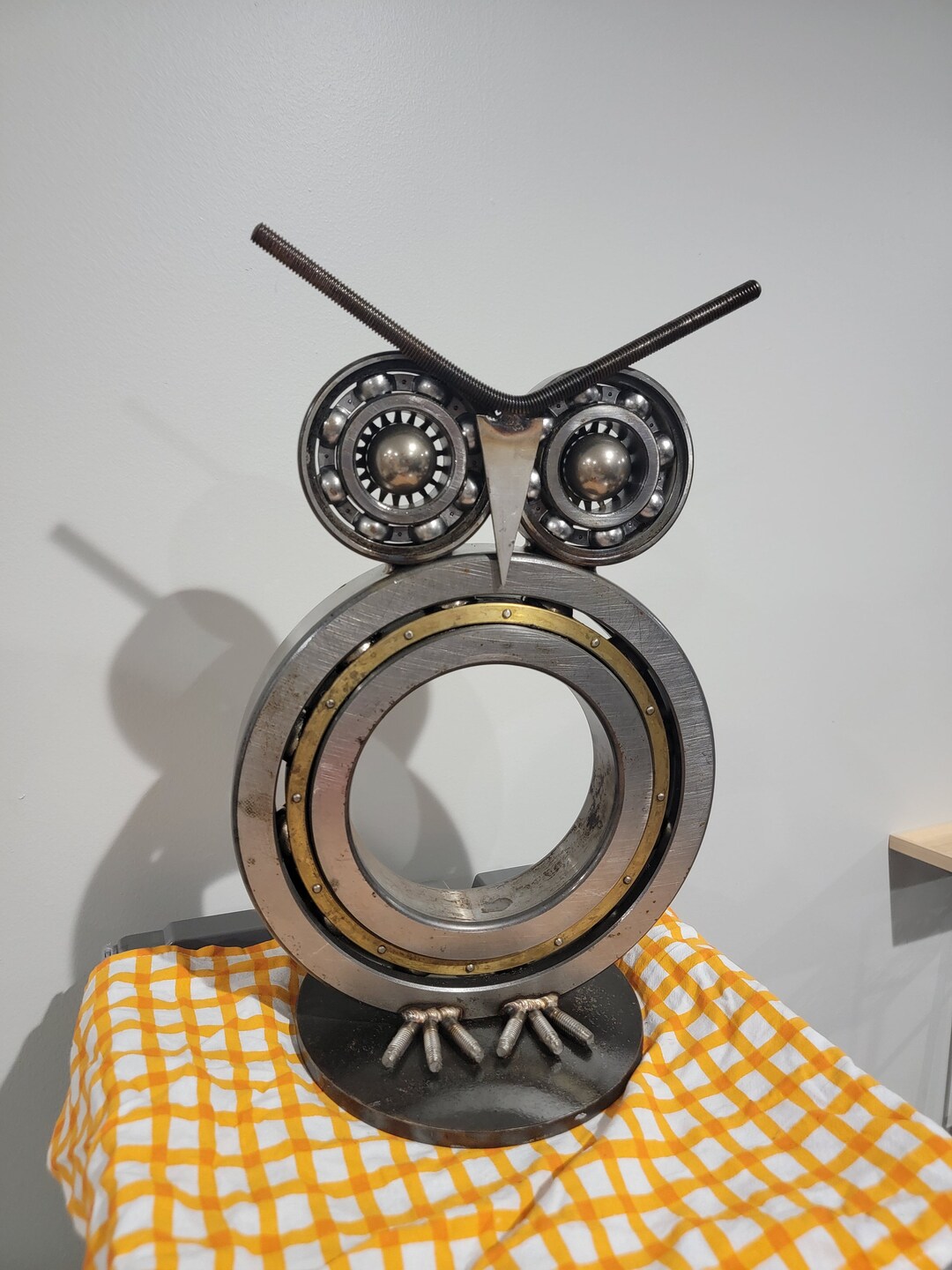 Large Metal Owl Statue Welded Art - Etsy