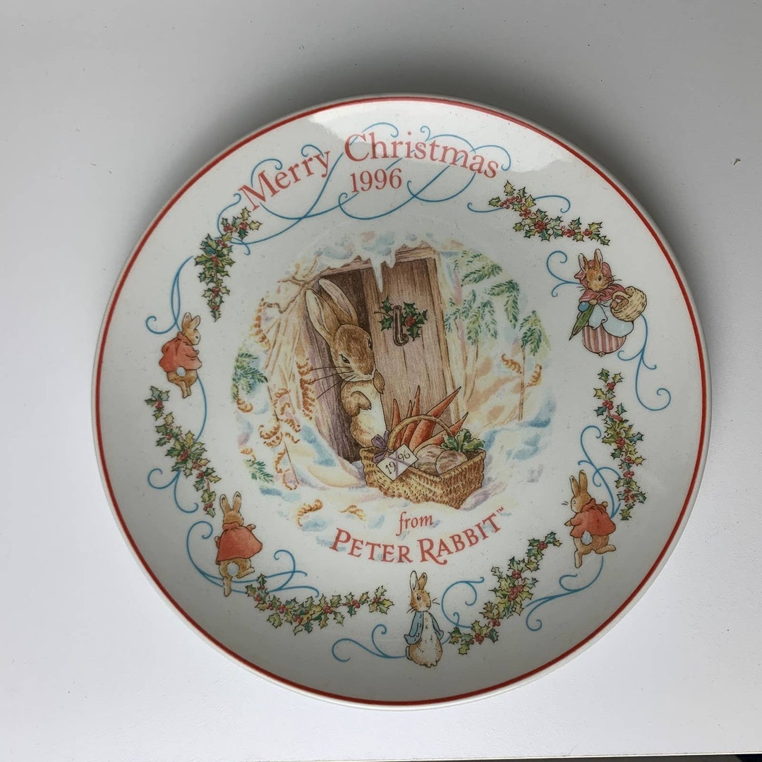 Vintage Plate Peter Rabbit Merry Christmas 1996 Wedgewood Made in ...