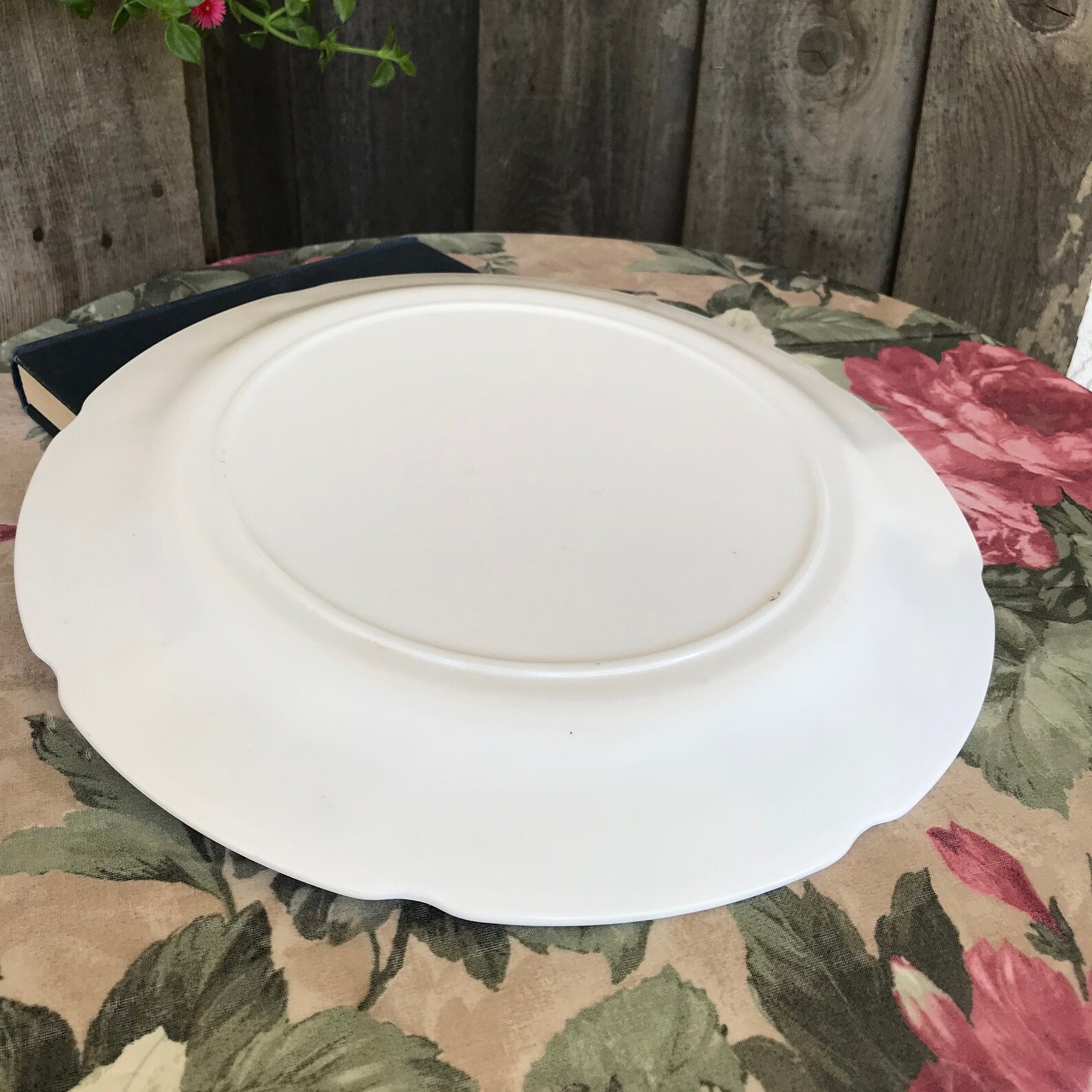 Vintage Torte Plate White Milk Glass Harvest-milk Glass by COLONY 14 ...