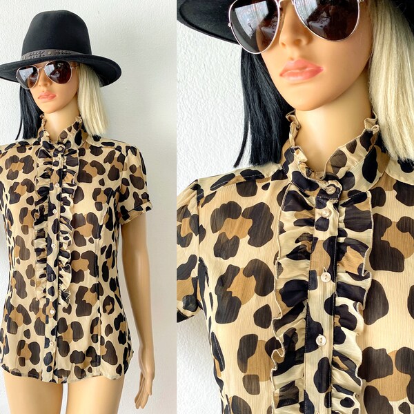 Leopard Print Top - Etsy