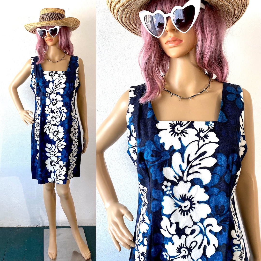 Vintage Hawaiian Summer Dress Aloha Dress Tropical Dress Vacation Dress ...