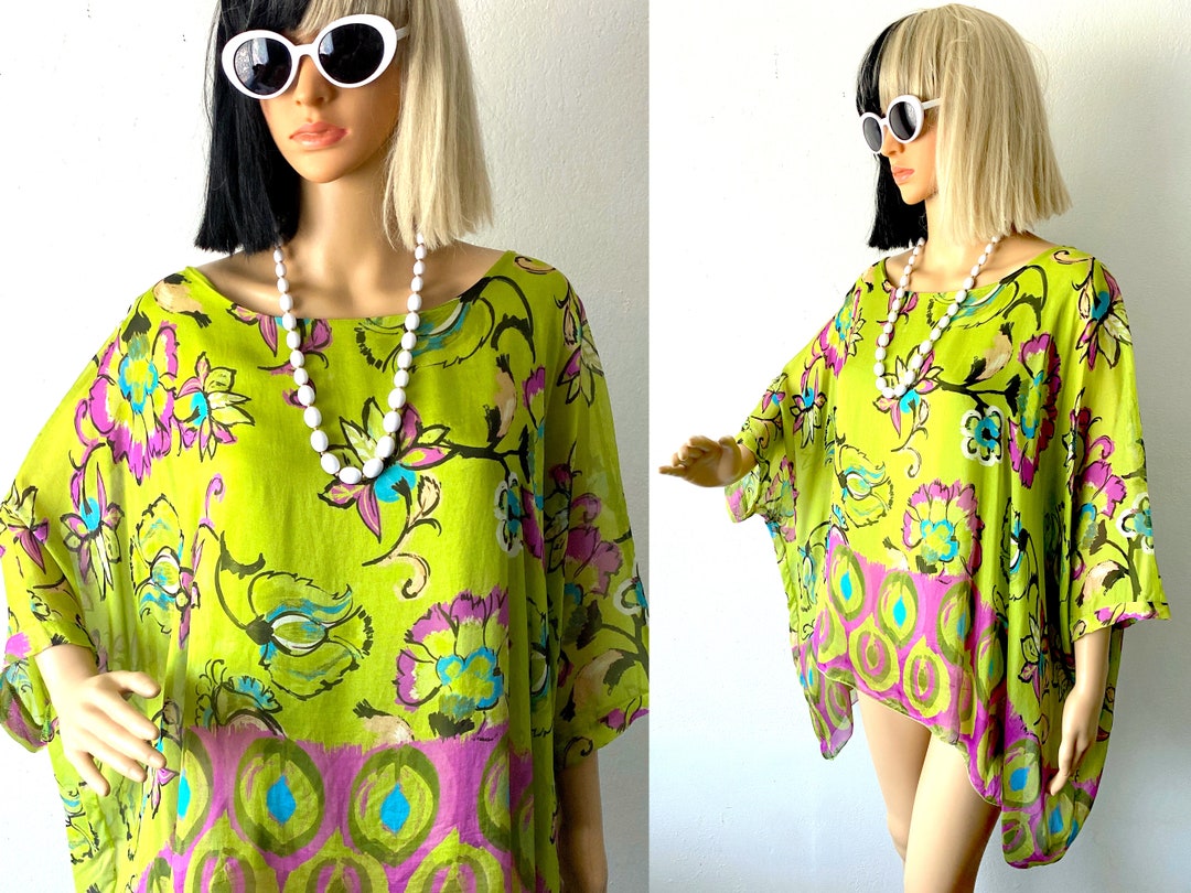 Vintage Flowy Floral Blouse | Colorful Blouse | Resort Fashion ...