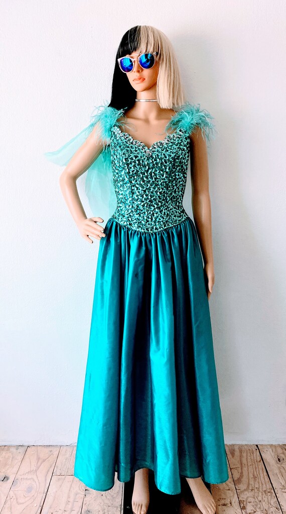 Vintage Pageant Dress Retro Hollywood Glam Dress Prom… - Gem