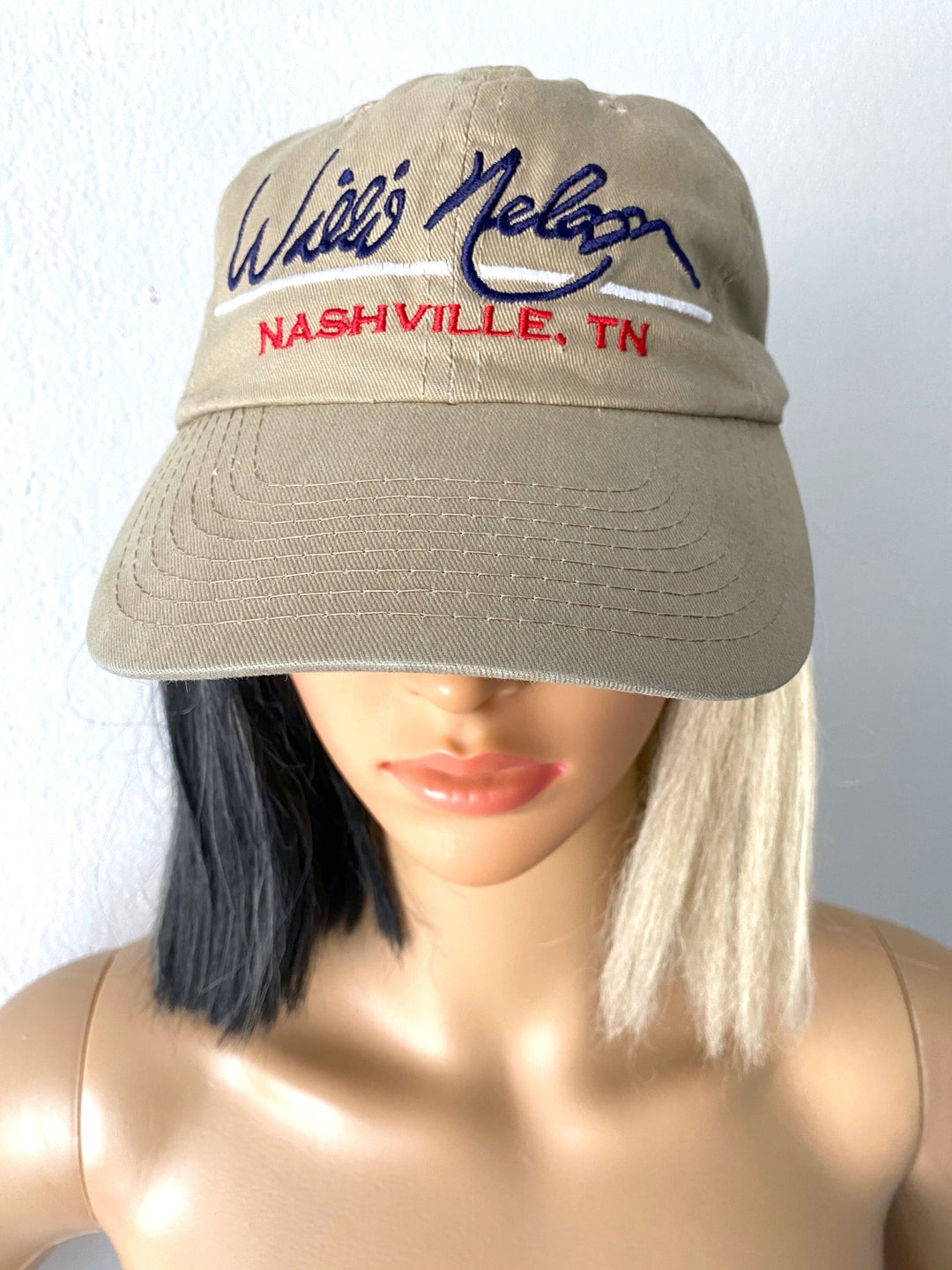 WILLIE NELSON Hat | Nashville Tennessee Souvenir | Tan Ball Cap ...