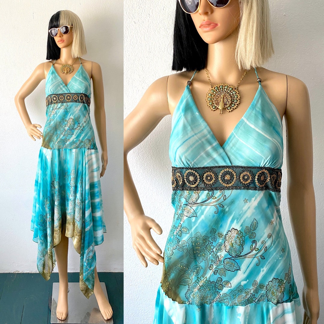 Y2K Party Dress Flowy Dress Mermaid Dress Resort Dress Grecian Dress ...
