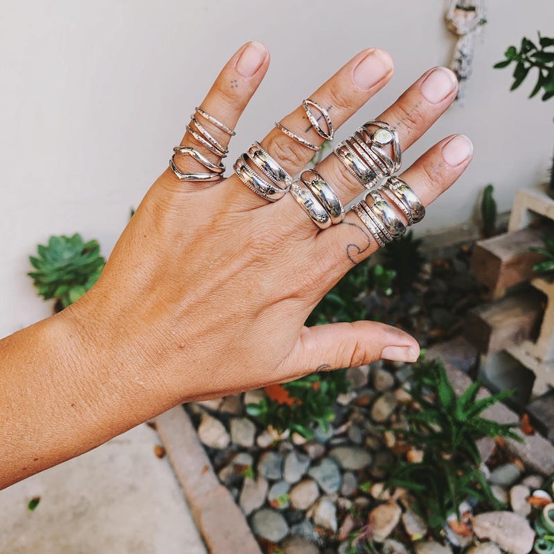 Dot Dash Ring - Etsy