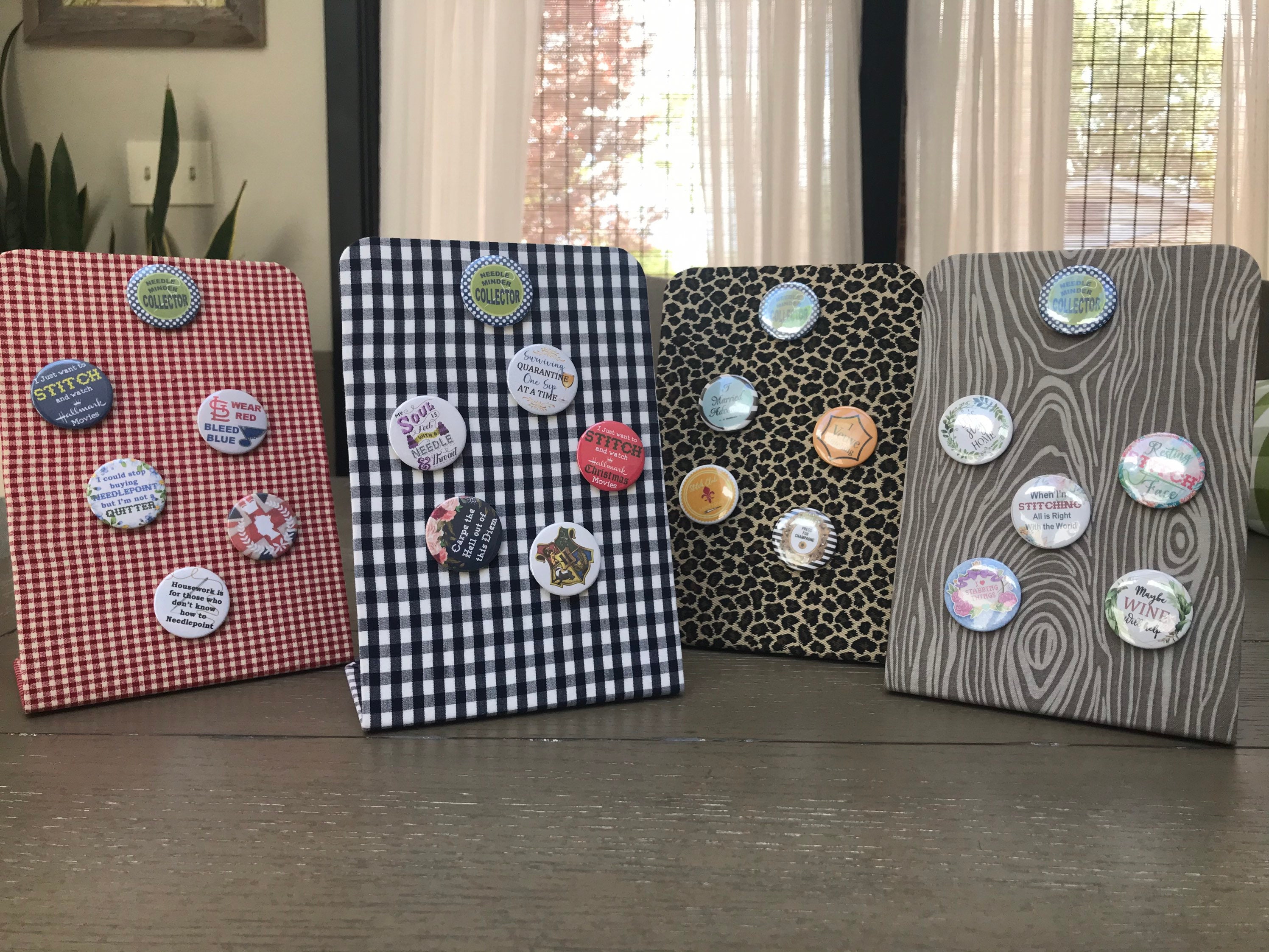 New! Faux Bois Fabric-Covered Magnet Display Board for Needle Minders ...