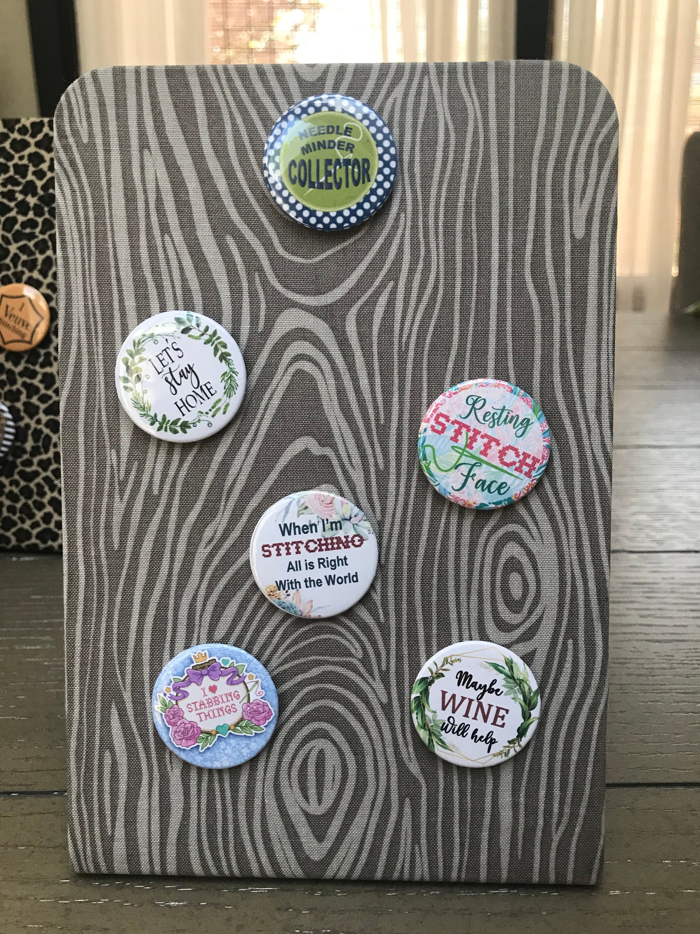 New! Faux Bois Fabric-Covered Magnet Display Board for Needle Minders ...