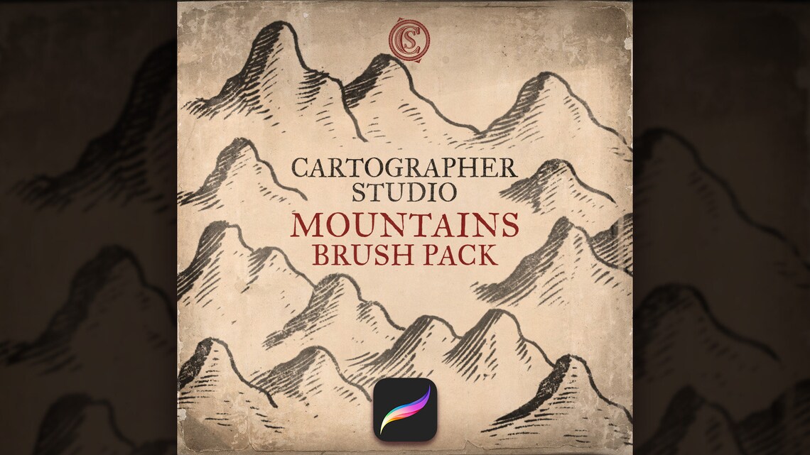 Mountains Brush Pack. procreate Brushes for Fantasy Maps - Etsy