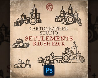 Sea Creatures Brush Pack procreate Brushes for Fantasy Maps - Etsy