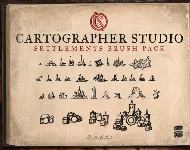 Settlements Brush Pack. (PROCREATE Brushes for Historical, Fantasy and ...