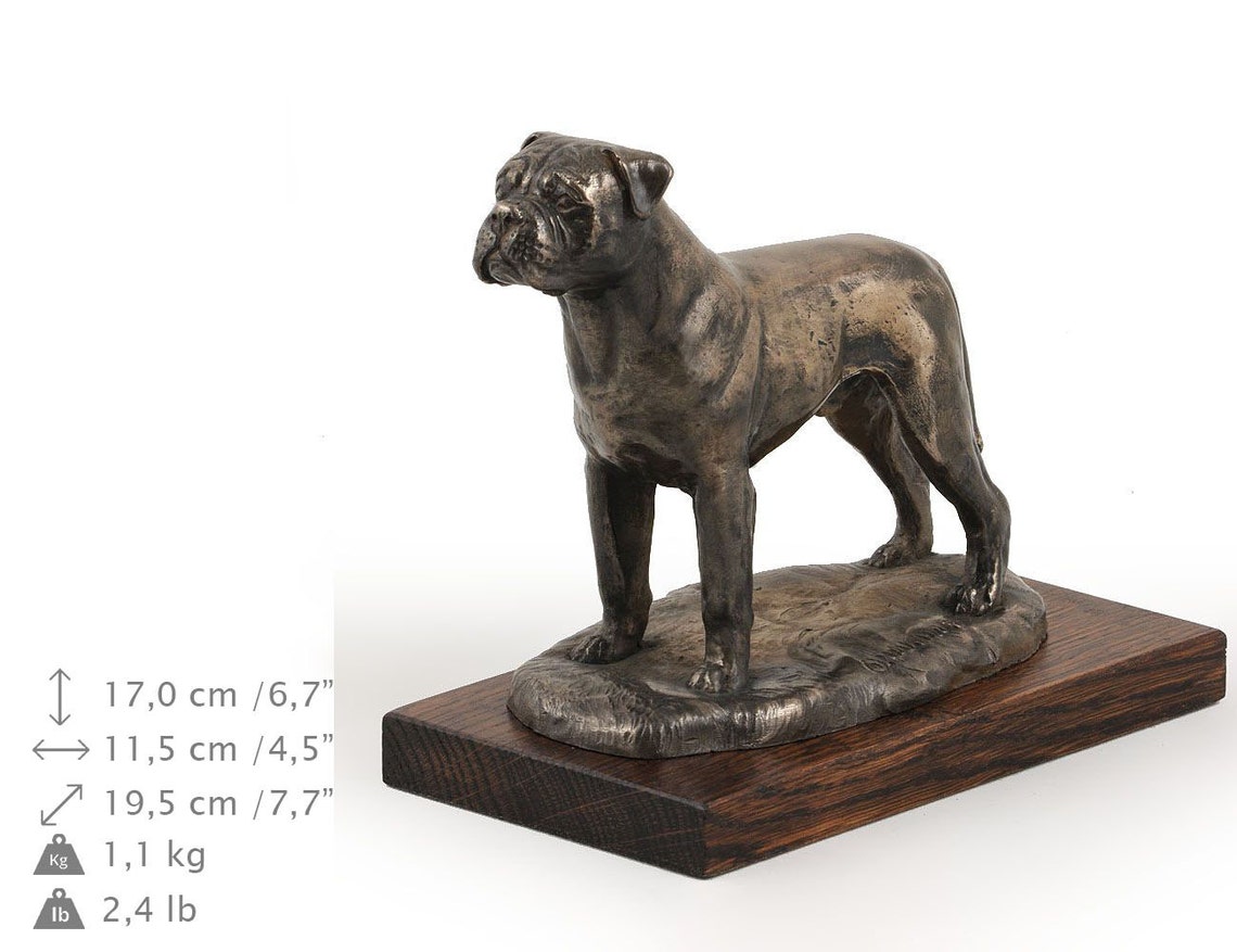 Bullmastiff Dog Wooden Base Statue Limited Edition Artdog - Etsy