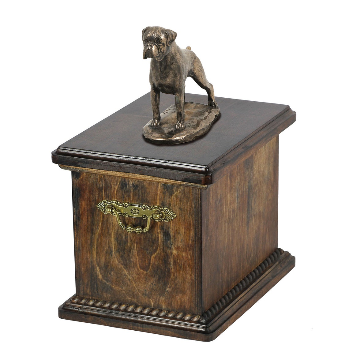 Urn for Dogs Ashes With a Boxer Uncropped Statue ART-DOG | Etsy