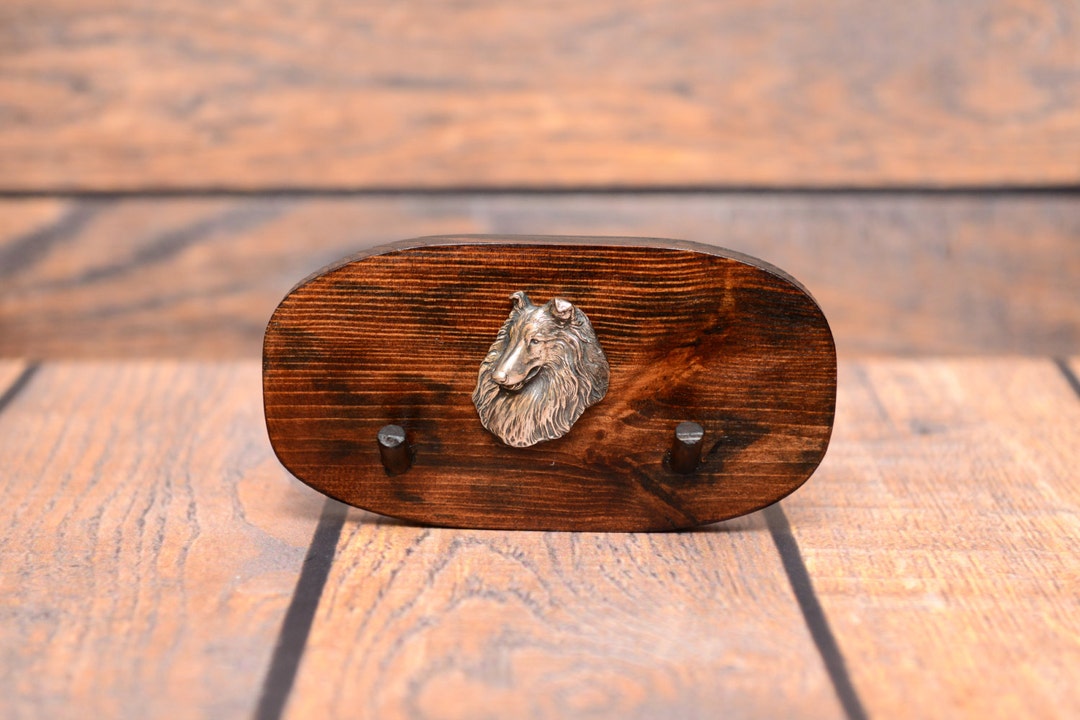 Collie- Unique Wooden Hanger With a Relief of a Purebred Dog. Perfect ...
