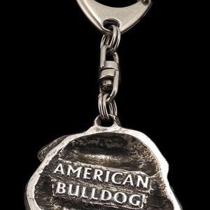 American Bulldog, Dog Keyring, Keychain, Limited Edition, Artdog . Dog ...
