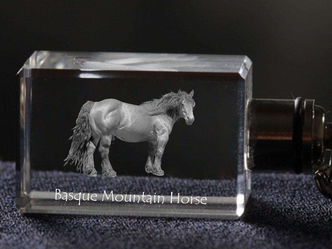 Basque Mountain Horse , Horse Crystal Keyring, Keychain, High Quality ...