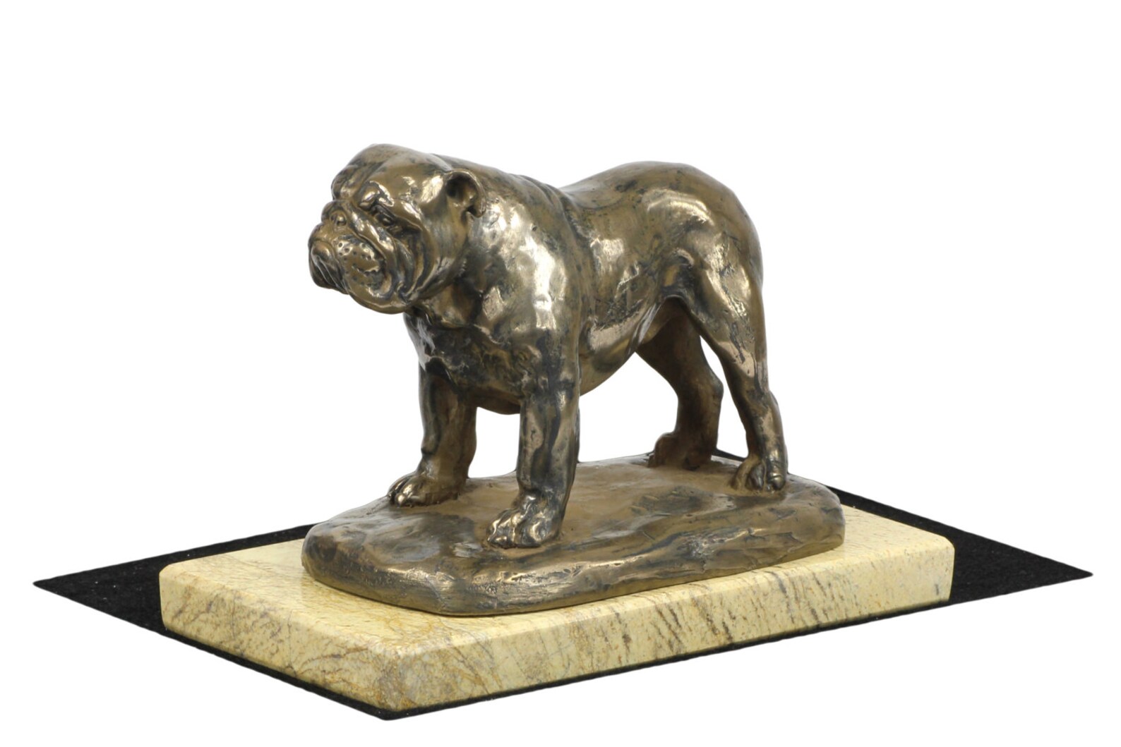 Bulldog English Bulldog Dog Sand Marble Base Statue | Etsy