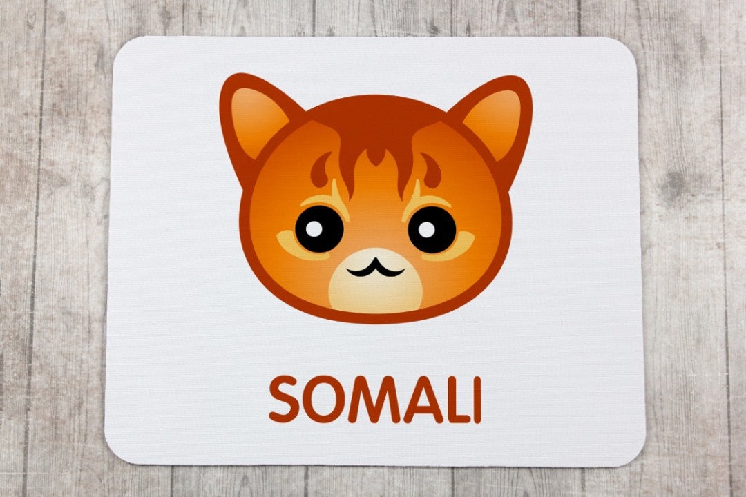 A Computer Mouse Pad With a Somali Cat. A New Collection With the Cute ...