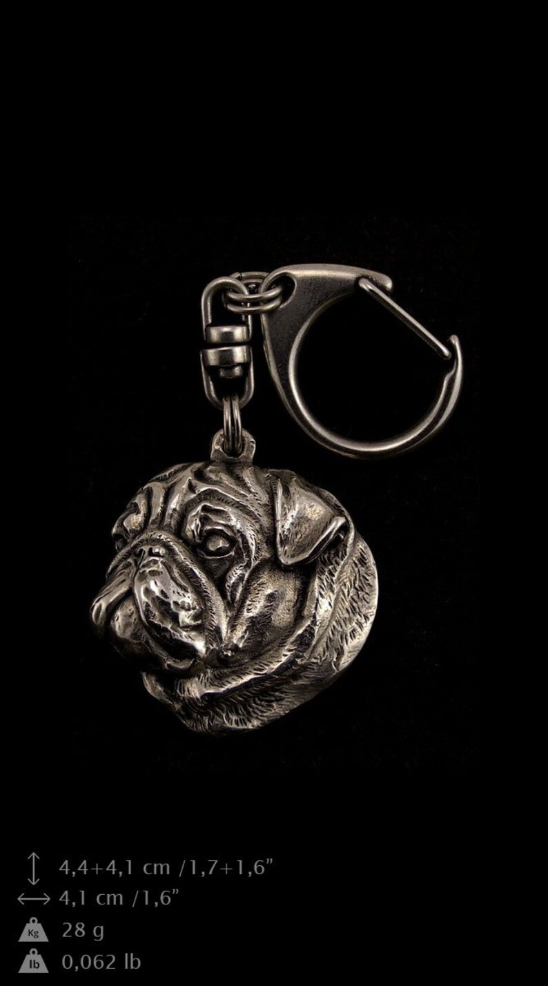 NEW, Pug, Dog Keyring, Key Holder, in Casket, Limited Edition, Artdog ...