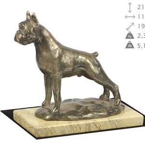 Boxer , Dog Sand Marble Base Statue, Limited Edition, Artdog. Made of ...