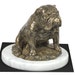 Bulldog English Bulldog Dog White Marble Base Statue - Etsy