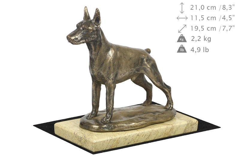 Dobermann , Dog Sand Marble Base Statue, Limited Edition, Artdog. Made ...