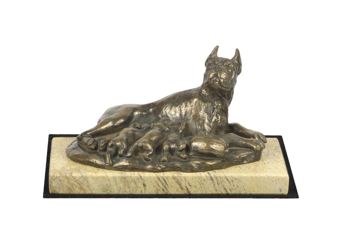 Boxer Dog Sand Marble Base Statue Limited Edition Artdog. - Etsy