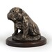Bulldog sitting Dog Wooden Base Statue Limited Edition - Etsy