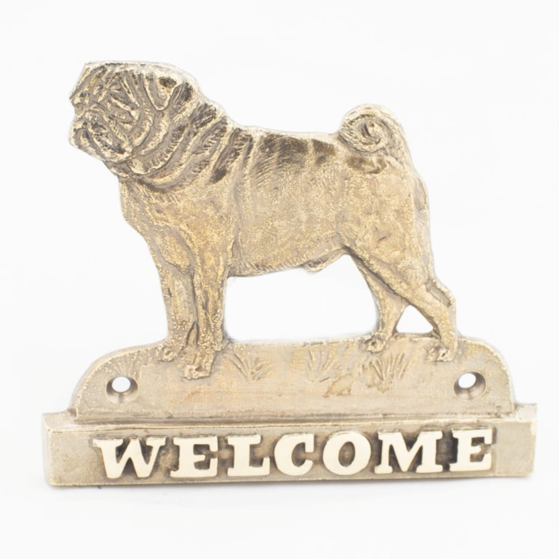 Pug Dog Welcome Hanging Decoration Limited Edition Artdog - Etsy