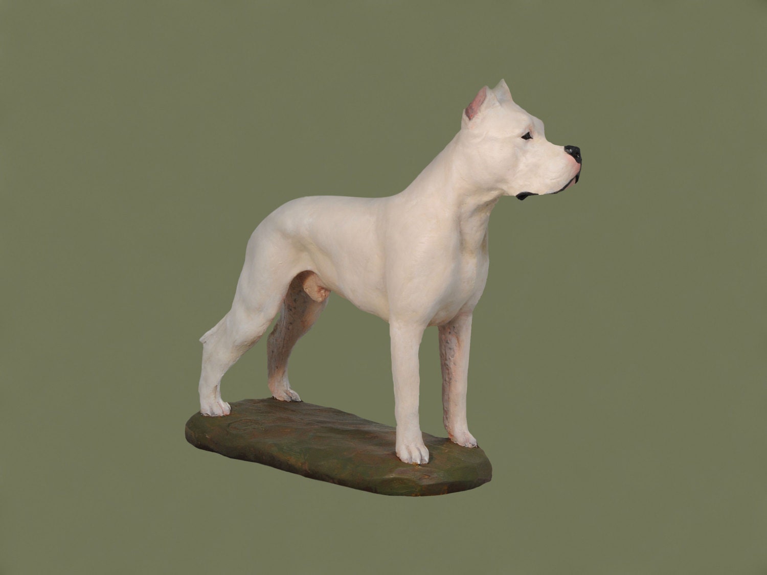 Dogo Argentino Dog Base Statue Painted Limited Edition - Etsy