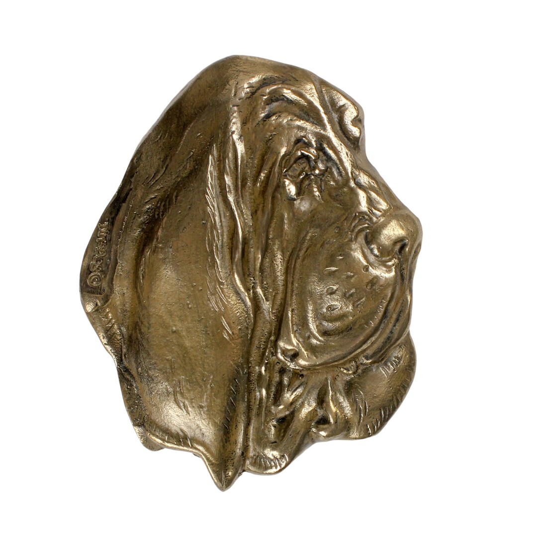 Basset Hound Bust, Cold Cast Bronze Sculpture, Small Dog Bust, Home and ...