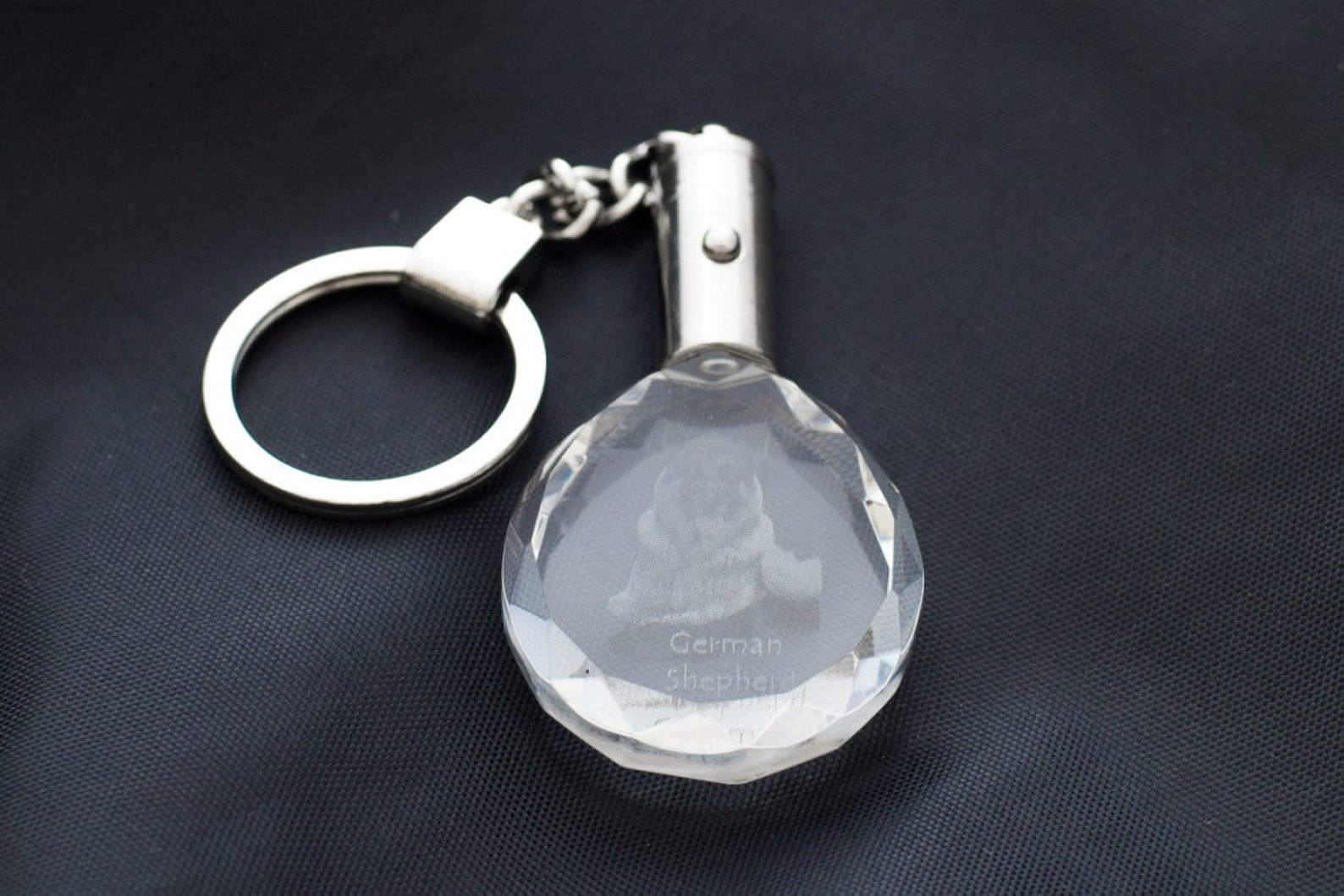 German Shepherd, Dog Crystal Keyring, Keychain, High Quality ...