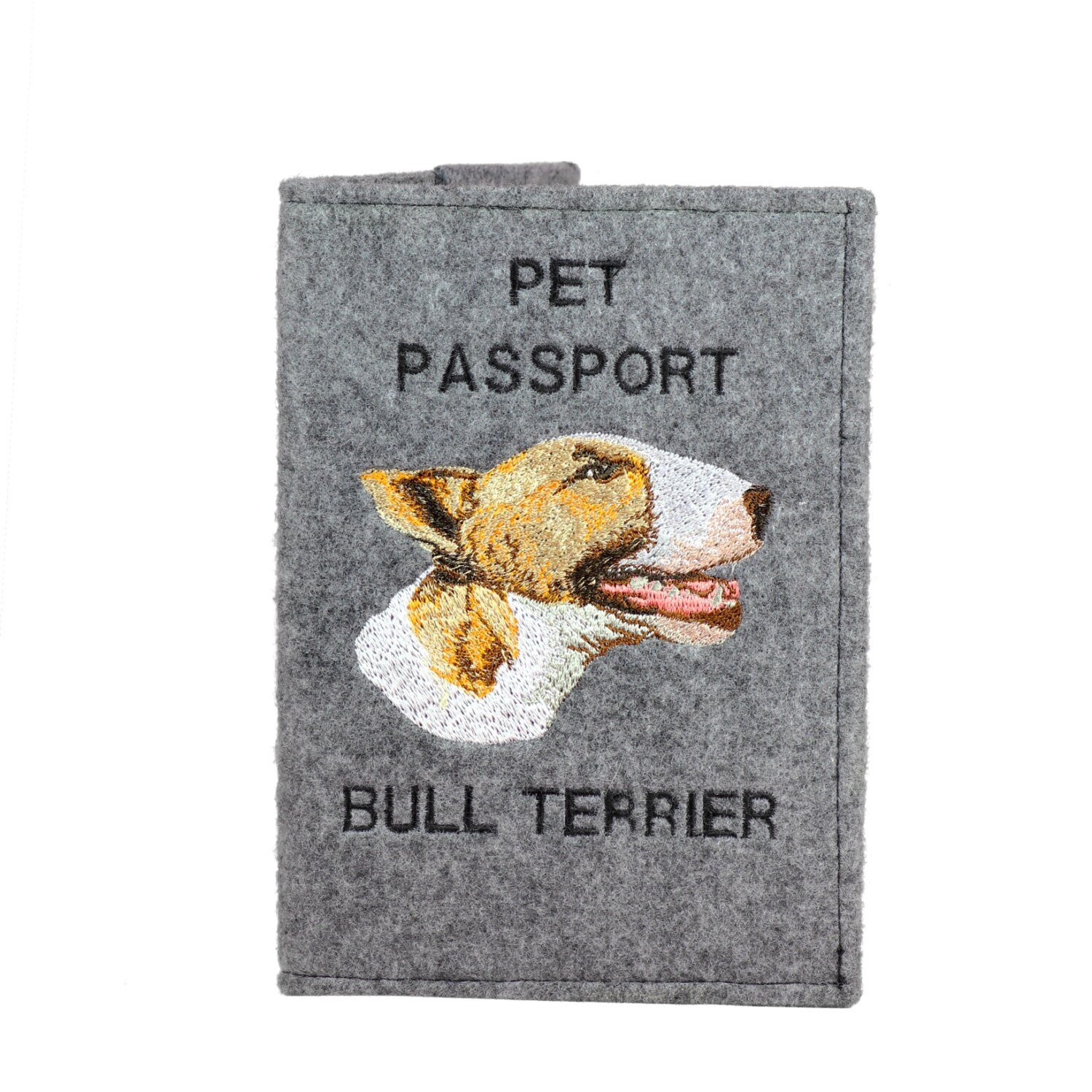 Bull Terrier Passport Wallet for the Dog With Embroidered | Etsy