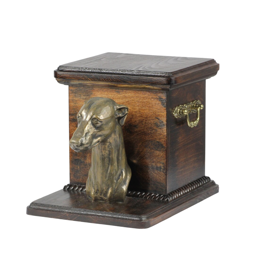 Urn for Dog’s Ashes With a Standing Statue -whippet, ART-DOG Cremation ...